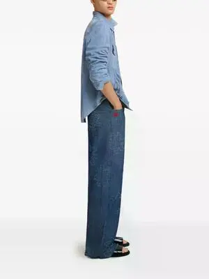 Marni Cut-out Flap-pocket Shirt - Blue