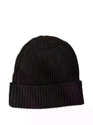 EMERSON RENALDI Ribbed Beanie Hat - Black