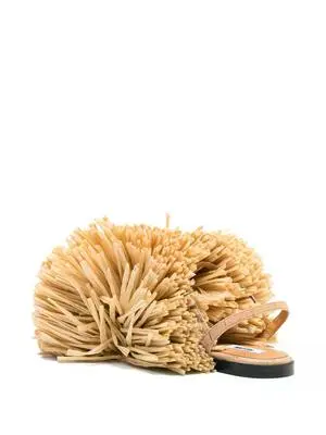 Moschino Pompom Slingback Sandals