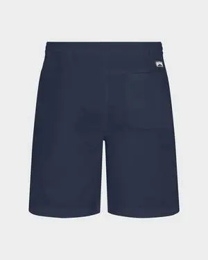 Vilebrequin Solid Satin Cotton Elastic Waist Bermuda Shorts