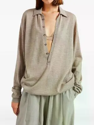 THE FRANKIE SHOP Button Knitted Top