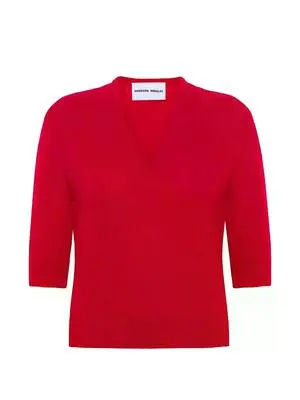 EMERSON RENALDI V-neck 3/4 Sleeve Sweater - Red