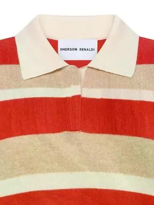 EMERSON RENALDI Striped Polo Top