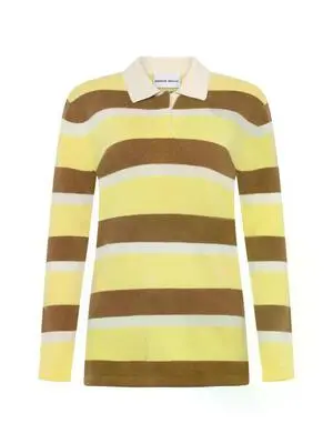 EMERSON RENALDI Striped Collared Polo Shirt