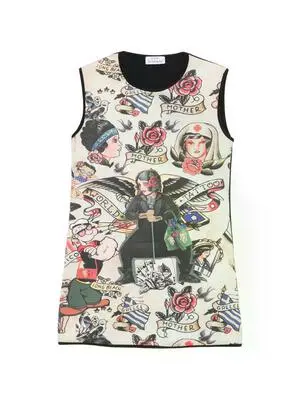 The Artistylist Graphic-print Mini Dress - Neutrals