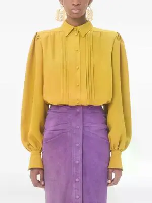 Valentino Garavani Cady Couture Shirt With Pleating And Padded Shoulders