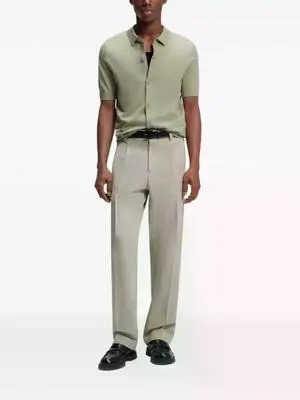 BOSS Regular-fit Shirt With Knitted Structure