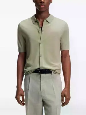 BOSS Regular-fit Shirt With Knitted Structure