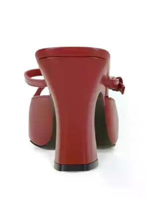 NODALETO Grace Mules In Bordeaux Leather