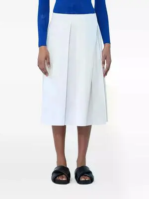 JIL SANDER A-line Pleated Midi Skirt