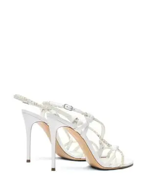 Casadei Julia Itaca Leather Sandals - White