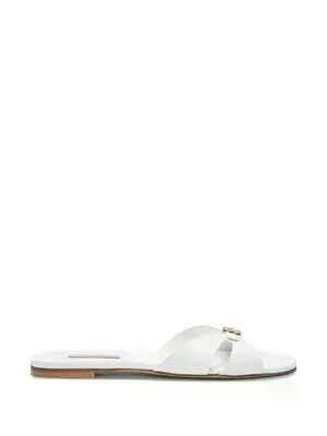 Casadei Jane Buckle-strap Leather Sandals