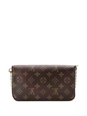 LOUIS VUITTON Felicie Pochette Monogram Canvas Crossbody Bag - Brown