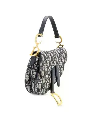 Dior Saddle Handbag Oblique Canvas Mini Shoulder Bag - Blue