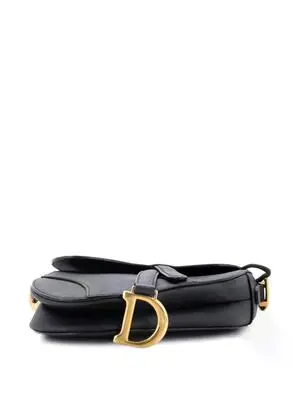 Dior Saddle Handbag Leather Mini Shoulder Bag - Black