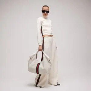 Gucci Giglio Large Gg Canvas Tote - White