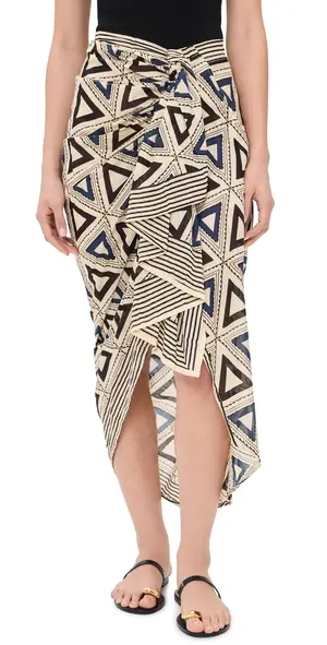 GUADALUPE DESIGN Allegra Pareo Skirt - Mocha