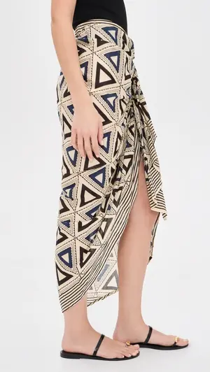 GUADALUPE DESIGN Allegra Pareo Skirt - Mocha