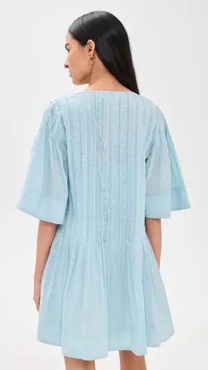 Sea Alberte Solid Mini Dress - Blue