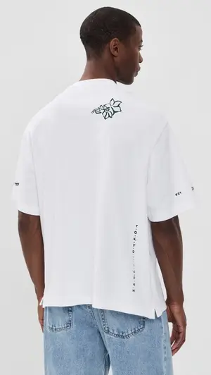 Maison Kitsuné Art Nouveau Stamps Oversize Tee - White
