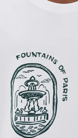 Maison Kitsuné Art Nouveau Stamps Oversize Tee - White