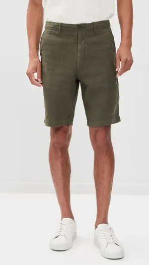 Fedeli Ajaccio Linen Shorts - Olive