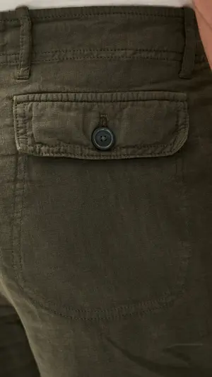 Fedeli Ajaccio Linen Shorts - Olive