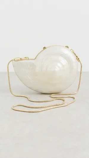 Simkhai Marion Seashell Clutch - Pearl