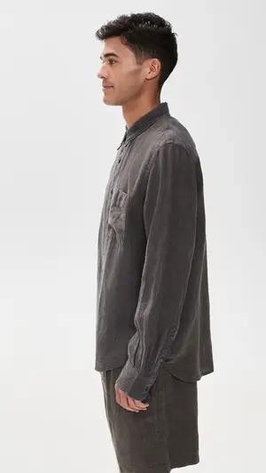 Madewell Long Sleeve Linen Top