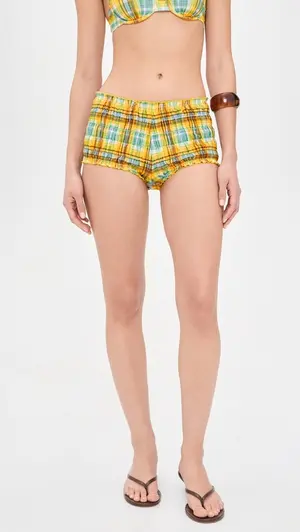 Solid & Striped The Mimi Shorts - Multi Plaid