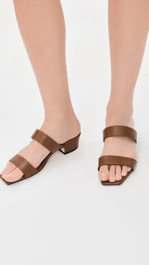 AeydĒ Kemi Nappa Leather Sandals - Tobacco