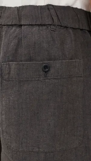 Madewell Linen Pull-on Shorts - Chocolate