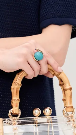 Lele Sadoughi Parrot Statement Ring - Turquoise