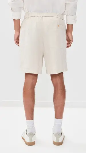 Madewell Linen Pull-on Shorts - Bleached