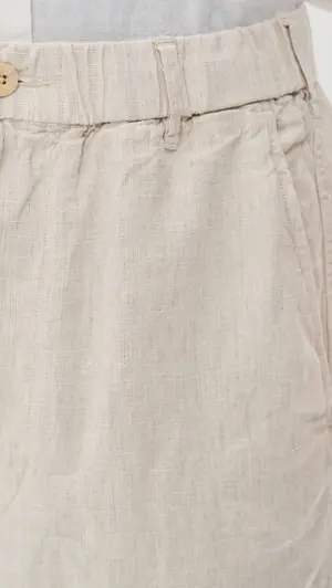 Madewell Linen Pull-on Shorts - Bleached