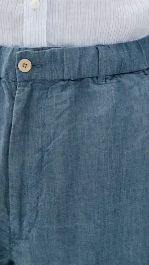 Madewell Linen Pull-on Shorts - Light Chambray