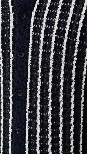 Rag & Bone Dalton Short Sleeve Crochet Shirt - Navml