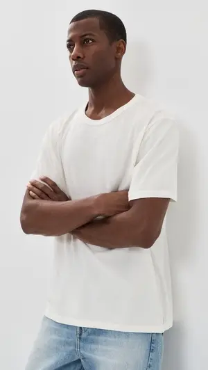 Marine Layer Relaxed Hemp Cotton Tee - White