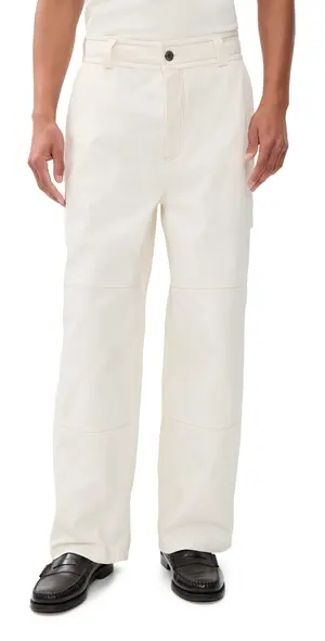 AMI Paris Workwear Trousers - Blanc Creme