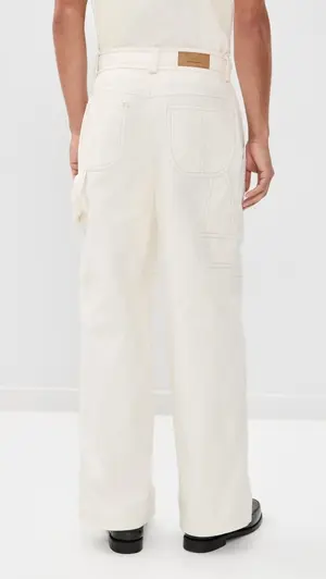AMI Paris Workwear Trousers - Blanc Creme