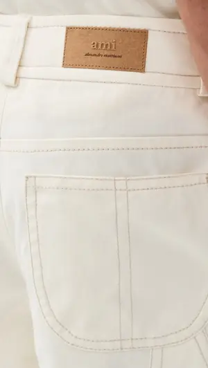 AMI Paris Workwear Trousers - Blanc Creme
