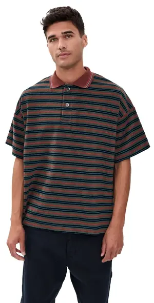 Howlin' Striped Terry Space Polo - Astro Mind