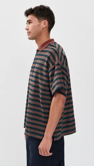 Howlin' Striped Terry Space Polo - Astro Mind