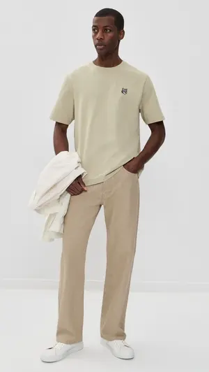 Maison Kitsuné Fox Head Comfort T-shirt - Tea Leaf