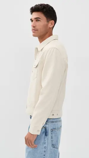 FRAME Canvas Trucker Jacket - Off White