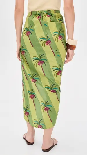 GUADALUPE DESIGN Luciana Palm Pareo Skirt