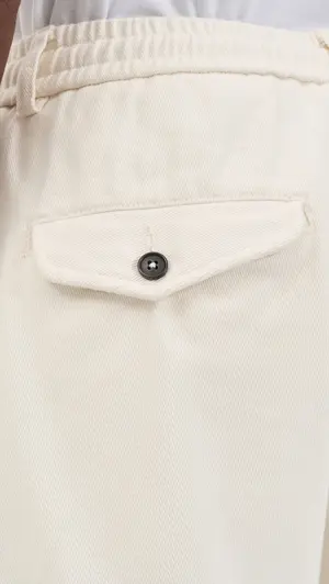 Universal Works Pleated Track Shorts - Ecru