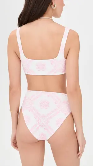 LoveShackFancy Perrin Floral Print Bikini Set