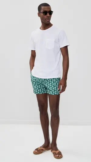 Onia Charles 5 Swim Trunks - Aloe Multi