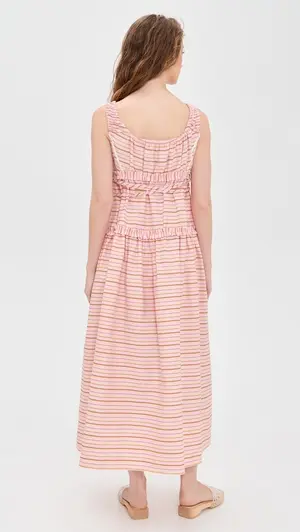 LEE MATHEWS Marie Striped Maxi Dress